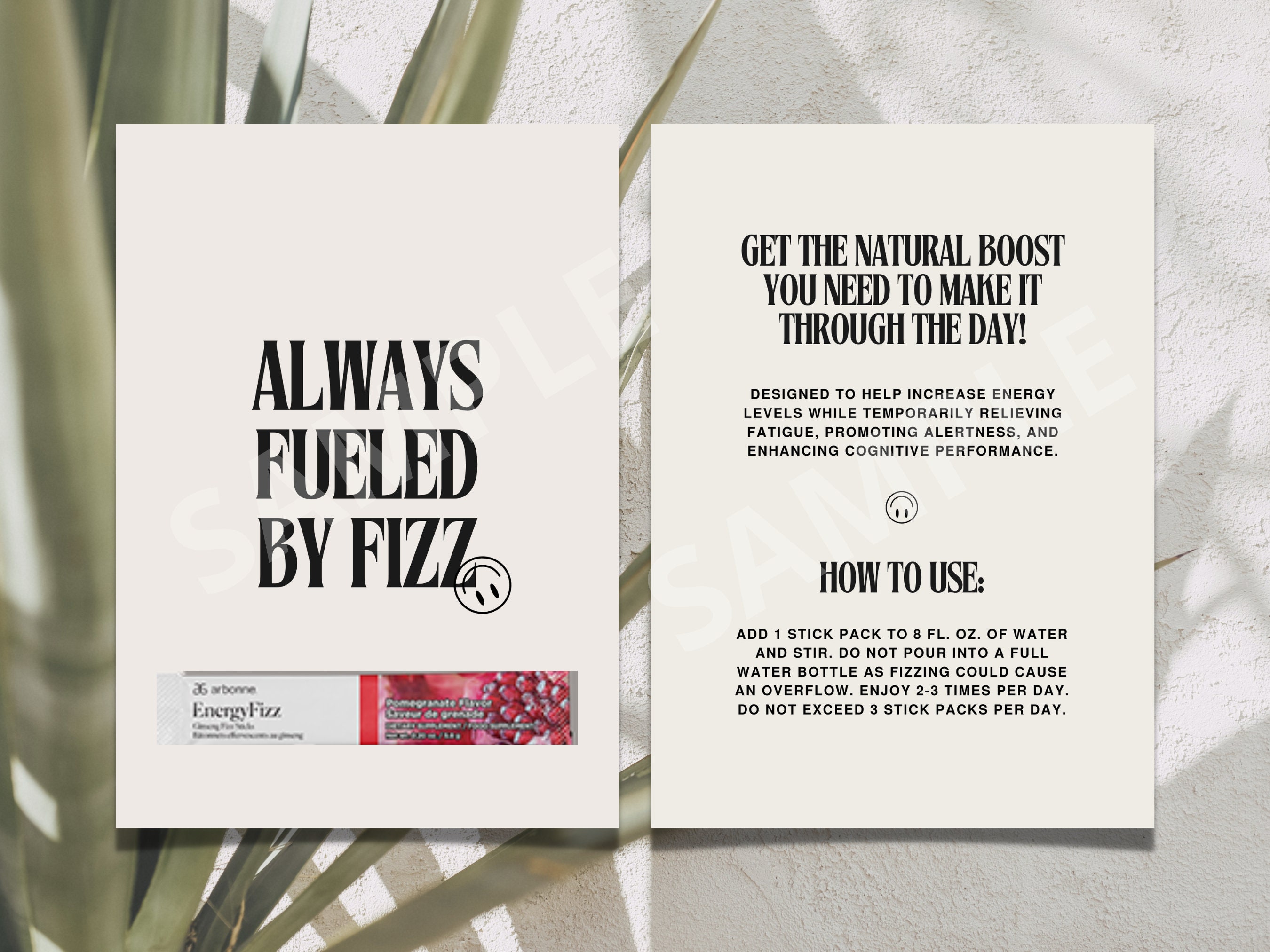 NEW Modern Arbonne Energy Fizz Stick Sample Card | Fizz is Mama Magic ...