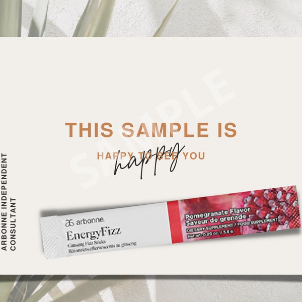 Arbonne Fizz Stick Cards - Etsy