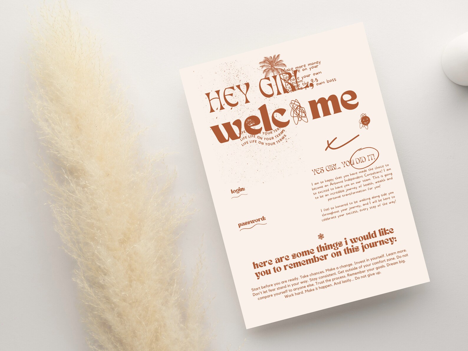 Arbonne Independent Client Welcome Card Preferred Client - Etsy