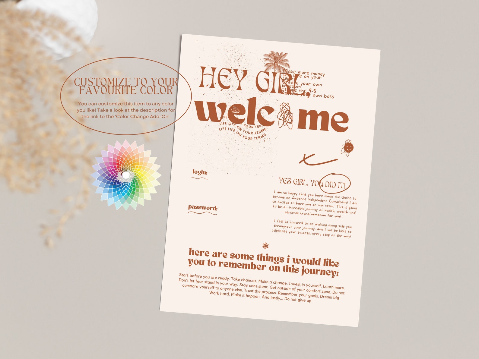 Arbonne Independent Client Welcome Card Preferred Client - Etsy