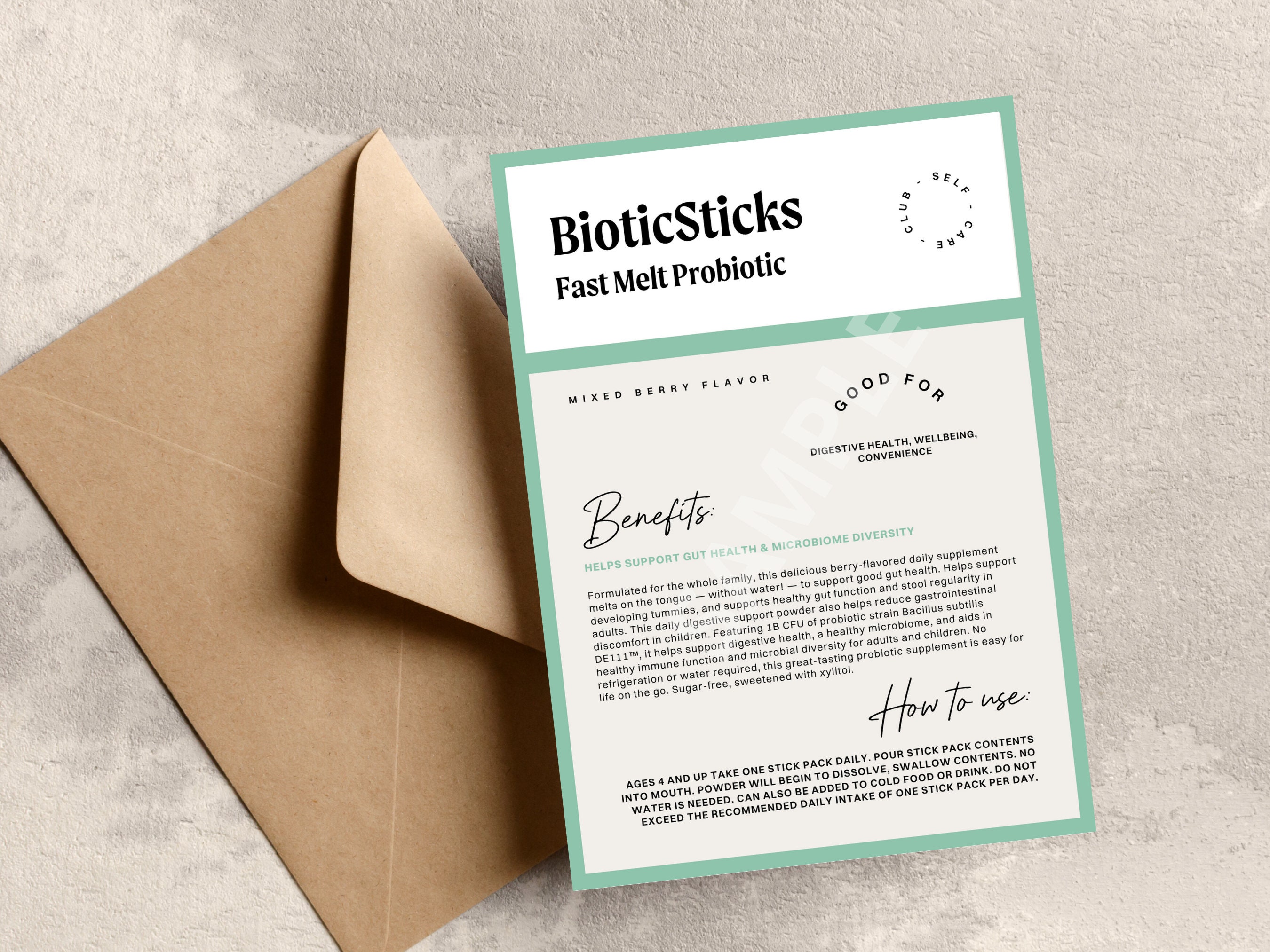 Arbonne Bioticsticks Probiotic Card Pixie Sticks Arbonne Probiotics ...