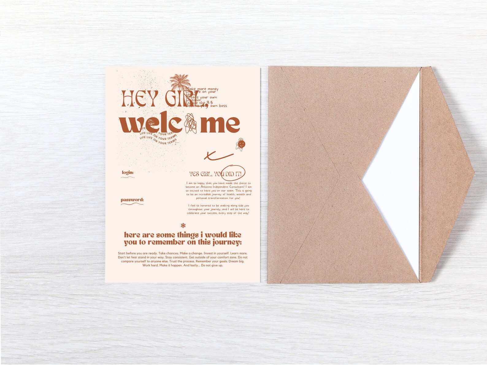 Arbonne Independent Client Welcome Card Preferred Client - Etsy