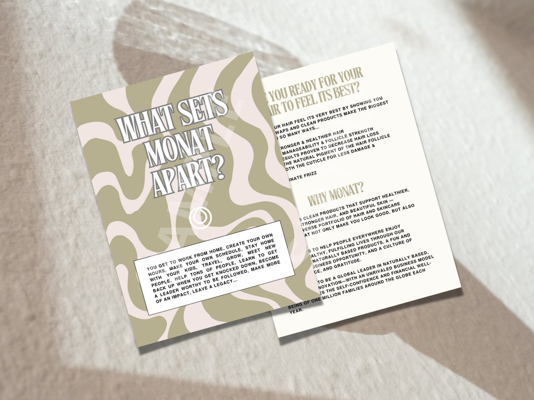Why Monat Hair Business Card | Monat What Sets Us Apart Card | Monat ...