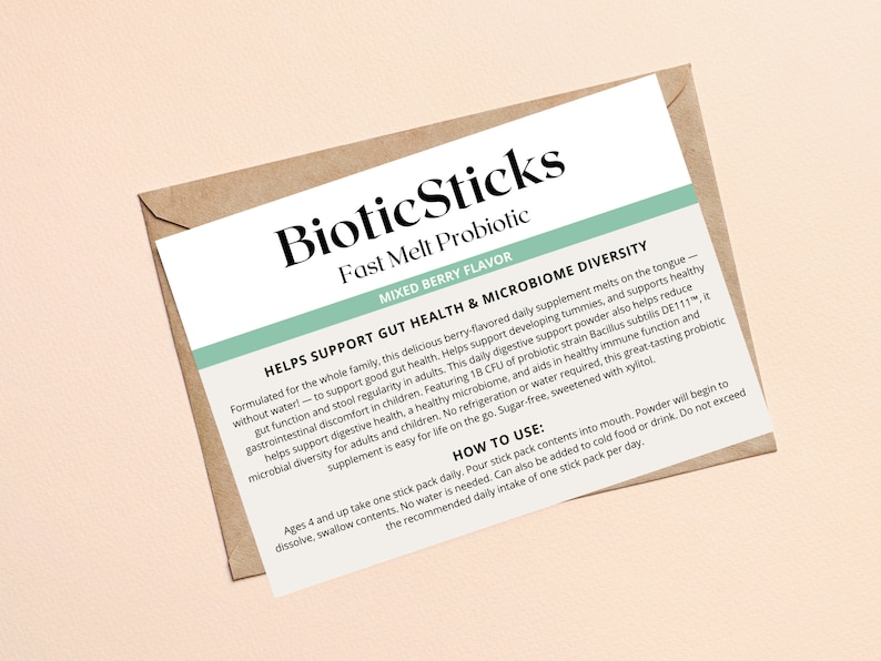 Arbonne Bioticsticks Probiotic Card | Pixie Sticks | Arbonne Probiotics ...