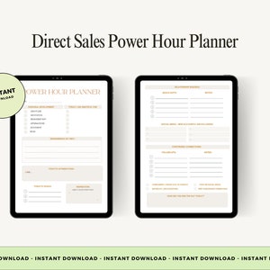 Direct Sales Power Hour Planner | MLM Success Tracker | Network ...