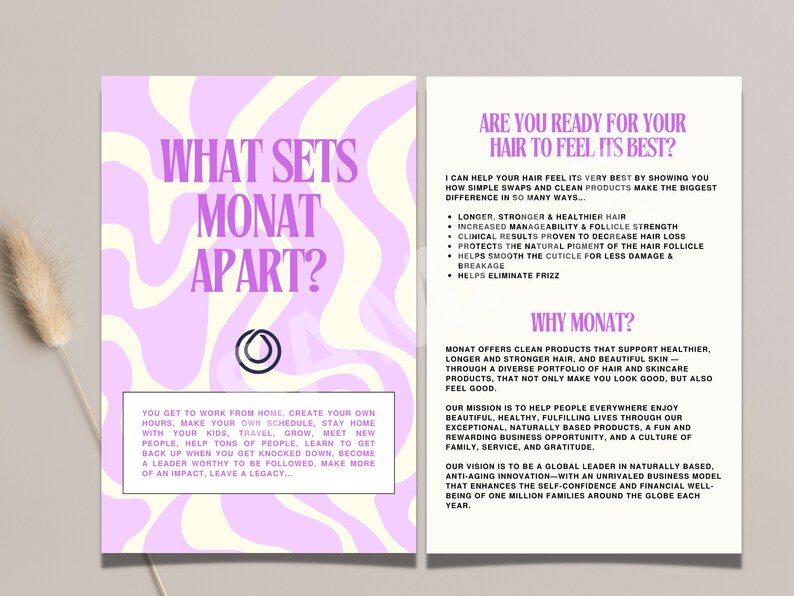 Why Monat Hair Business Card | Monat What Sets Us Apart Card | Monat ...