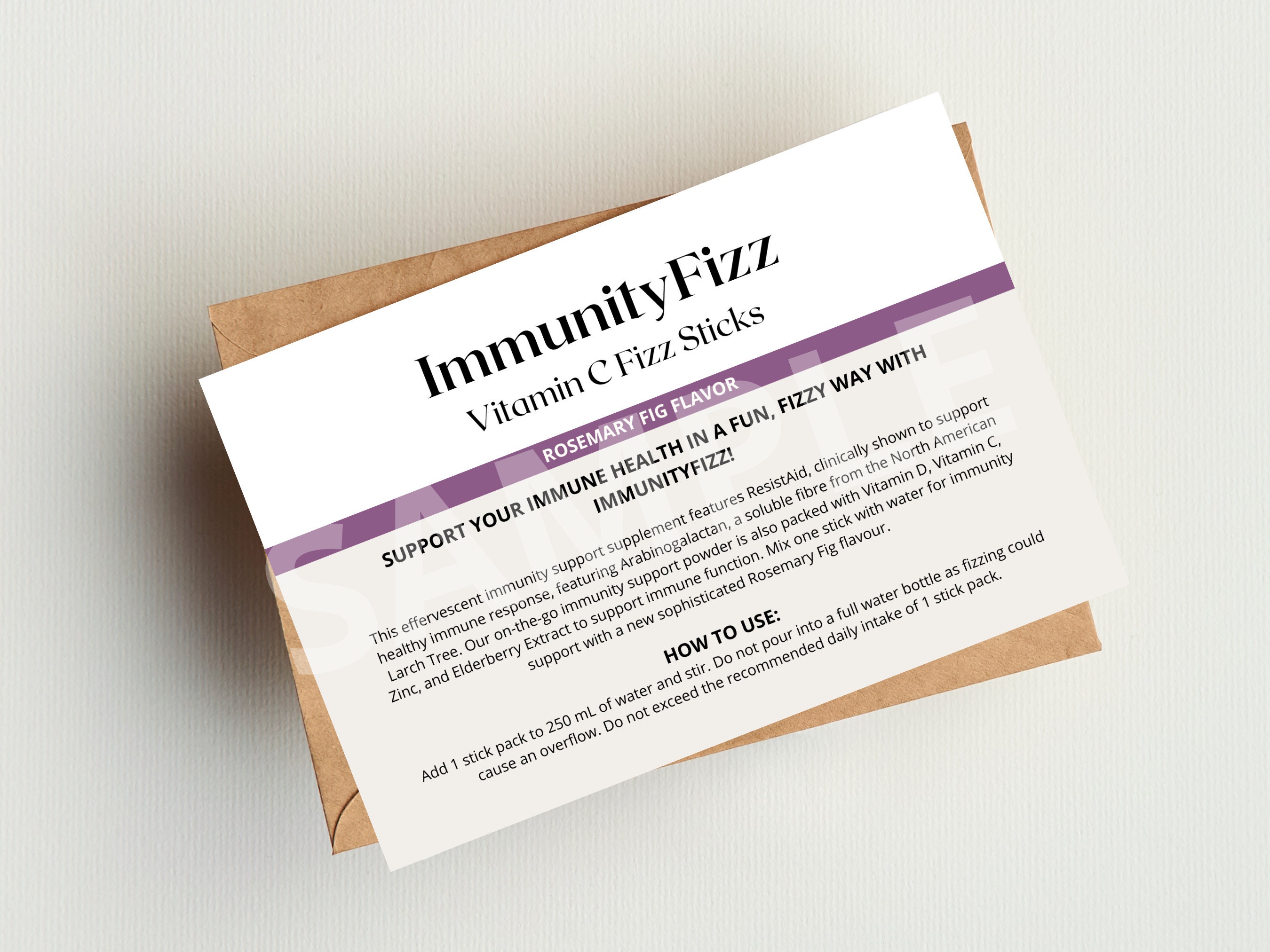 NEW Arbonne Immunity Fizz Stick Sample Card (US Version) | Arbonne Fizz ...