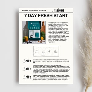 NEW Arbonne 7 Day Fresh Start Card | Modern | Derm Results Glow Arbonne Sample Cards | Instant ...