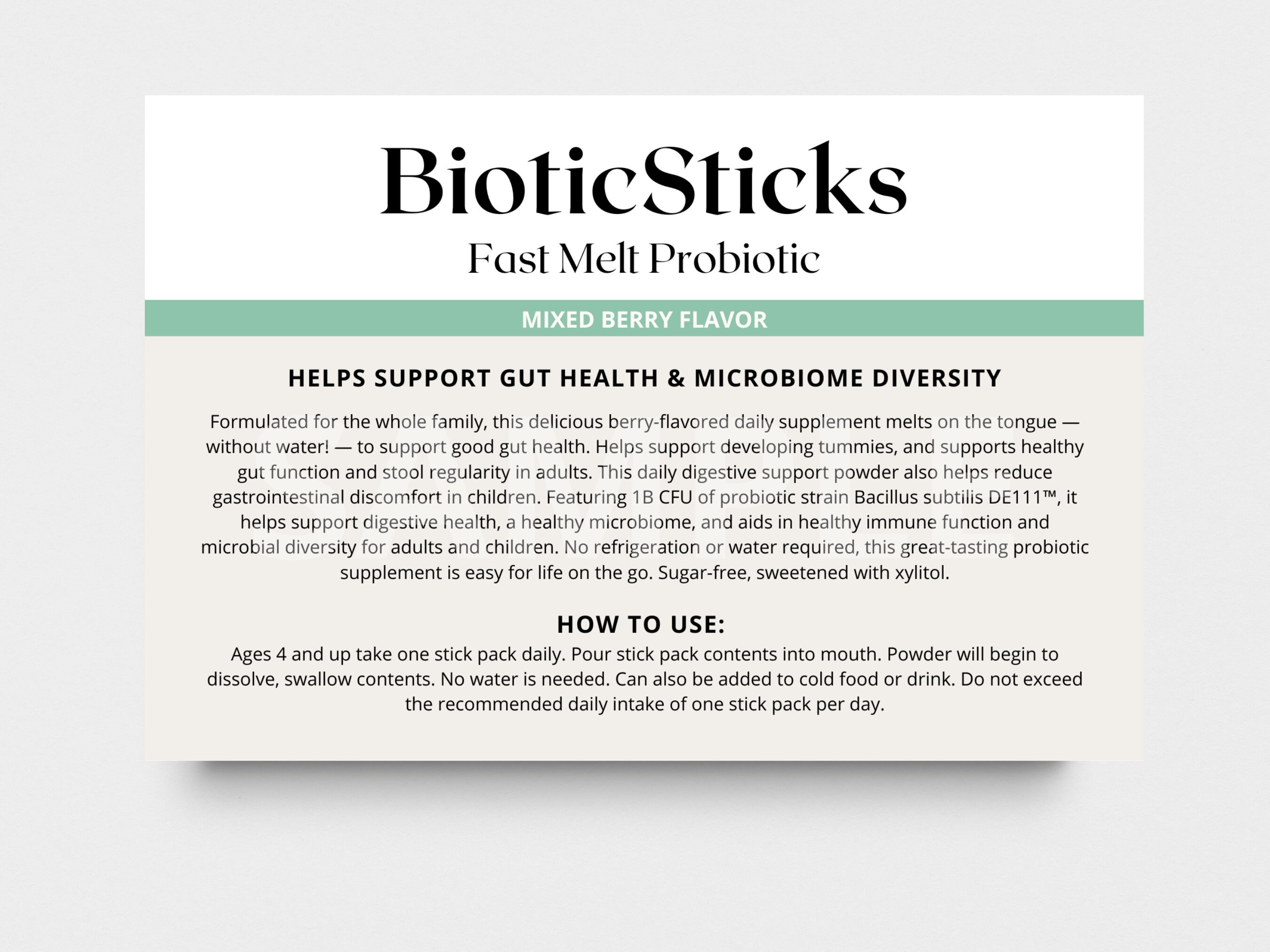 Arbonne Bioticsticks Probiotic Card | Pixie Sticks | Arbonne Probiotics ...