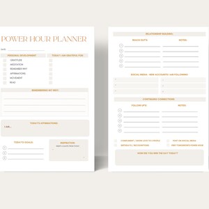 Direct Sales Power Hour Planner | MLM Success Tracker | Network ...