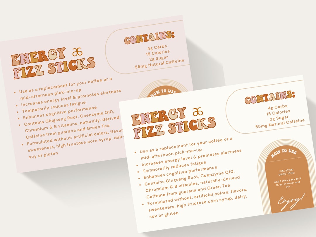 Arbonne Energy Fizz Stick Sample Card | Arbonne Fizz Sticks | Arbonne ...