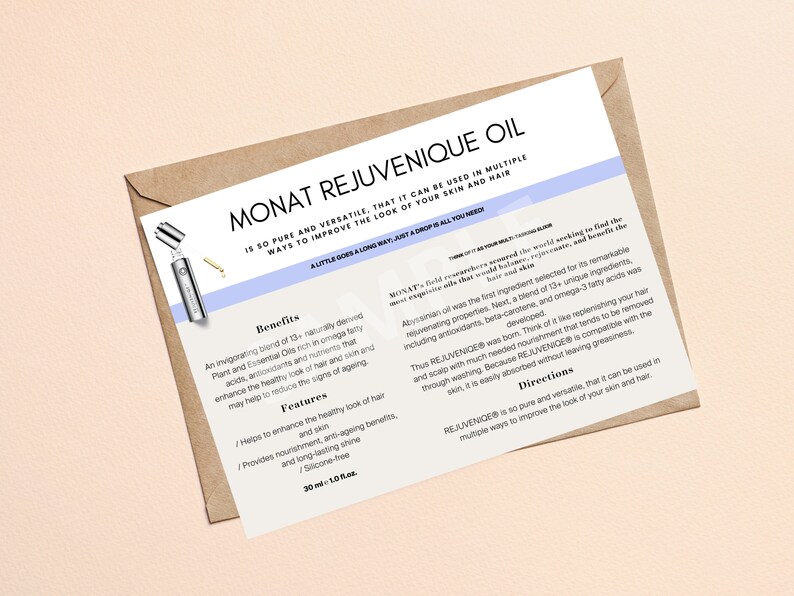 Modern Monat Rejuvenique Oil Uses Hair Wash Instructions | Monat Thank ...