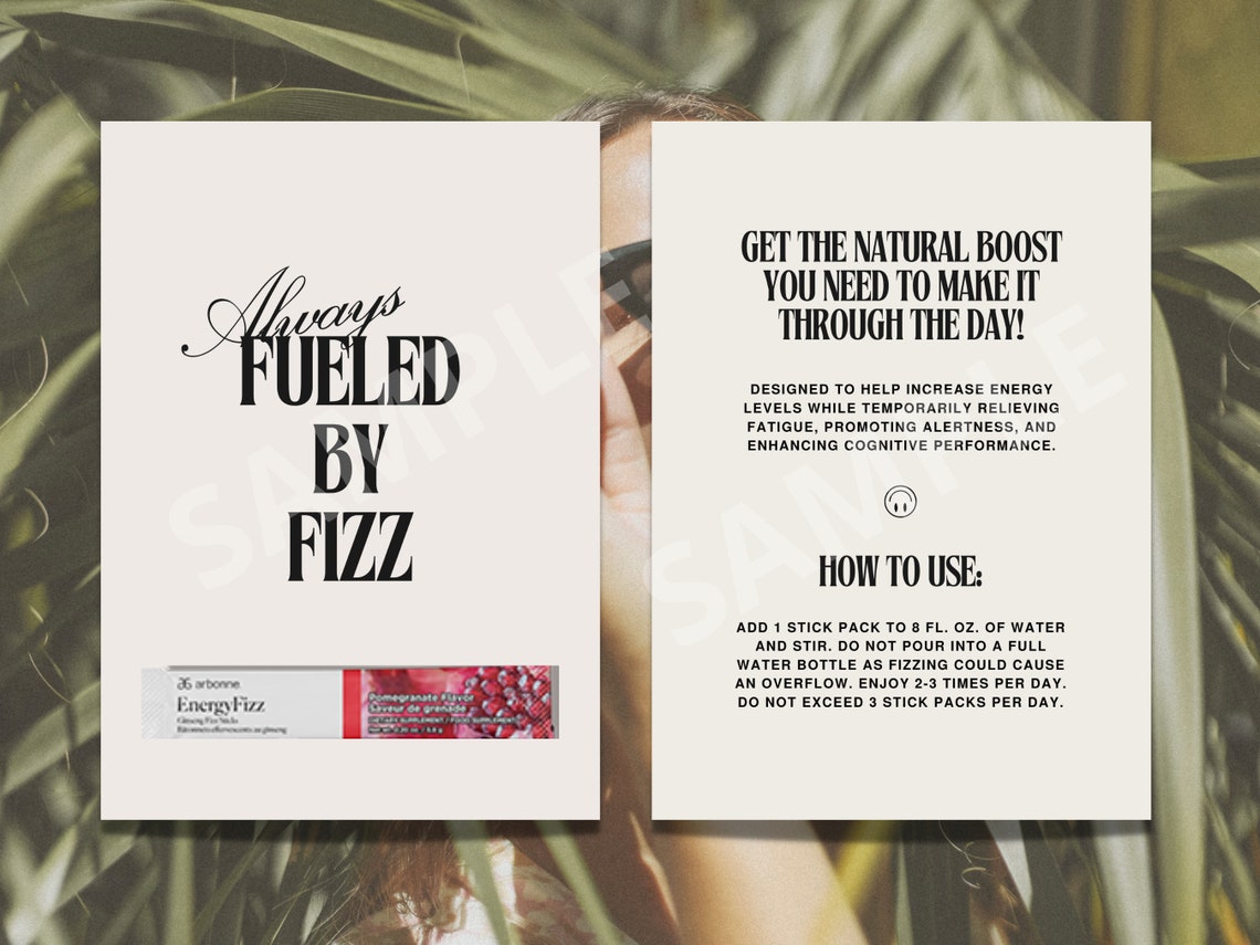 NEW Modern Arbonne Energy Fizz Stick Sample Card Fizz is Mama Magic ...
