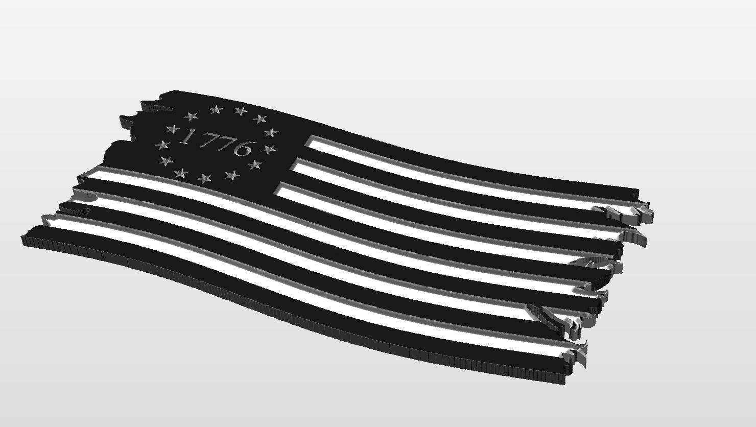 1776 Tattered American Flag. CRV, Svg and DXF File Aspire File Vcarve ...