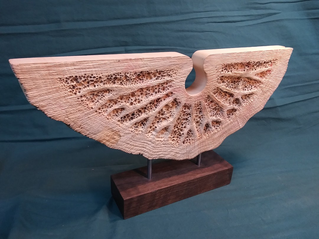 Wood Sculpture, Hand Carved & Textured - Etsy