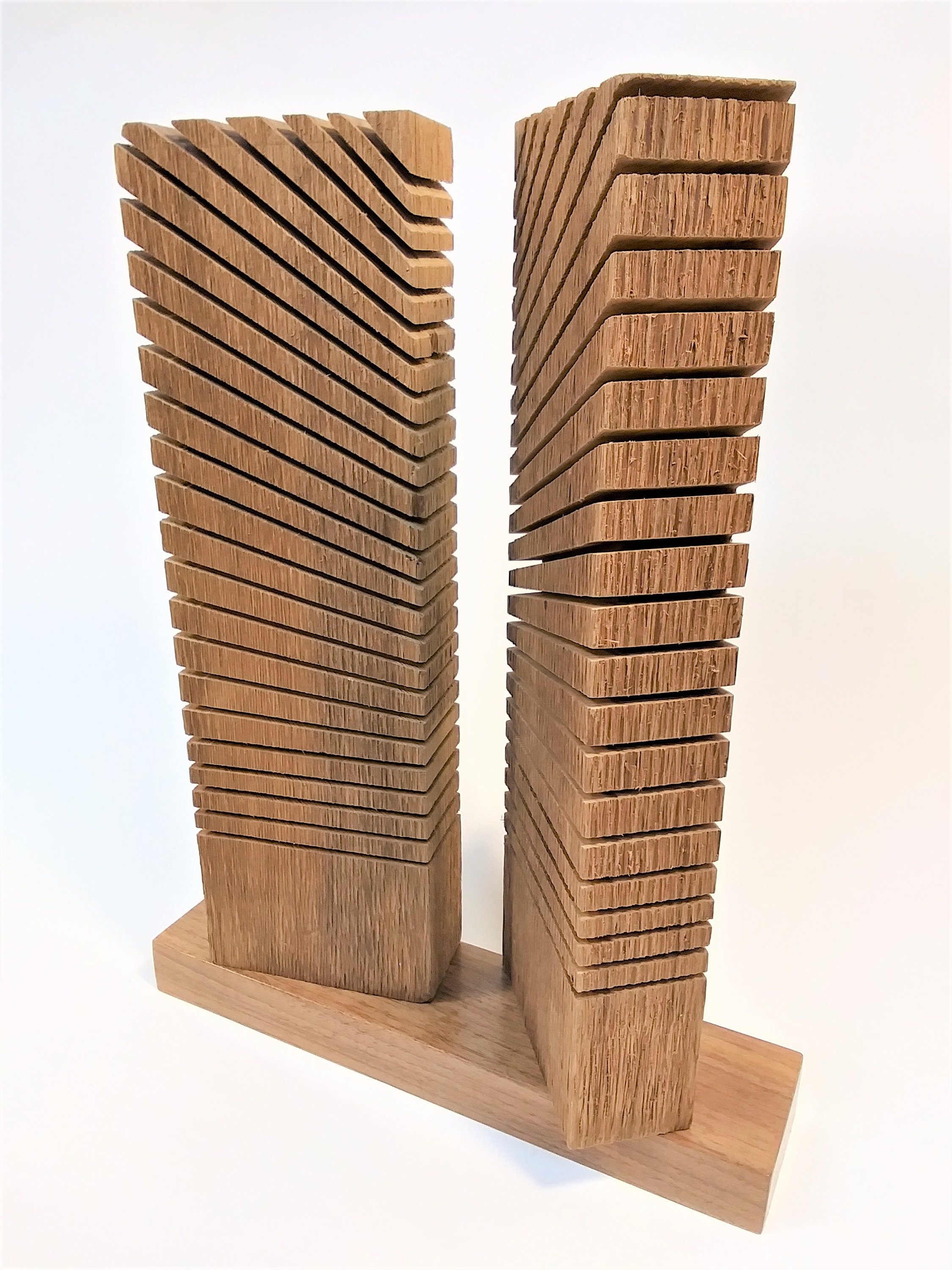 Wood Sculpture, Solid Cedar, Adjustable Base, Made in USA - Etsy