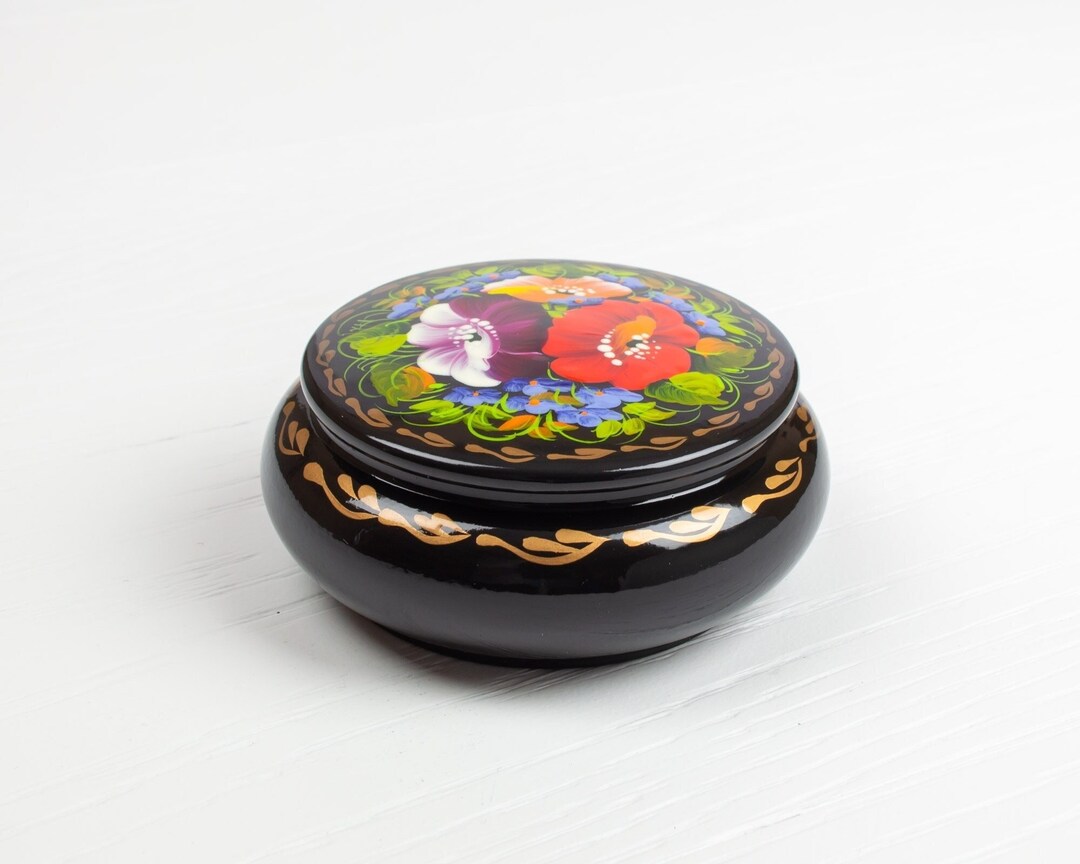 Ukrainian Small Lacquer Box Unique Handmade Decorative Box - Etsy