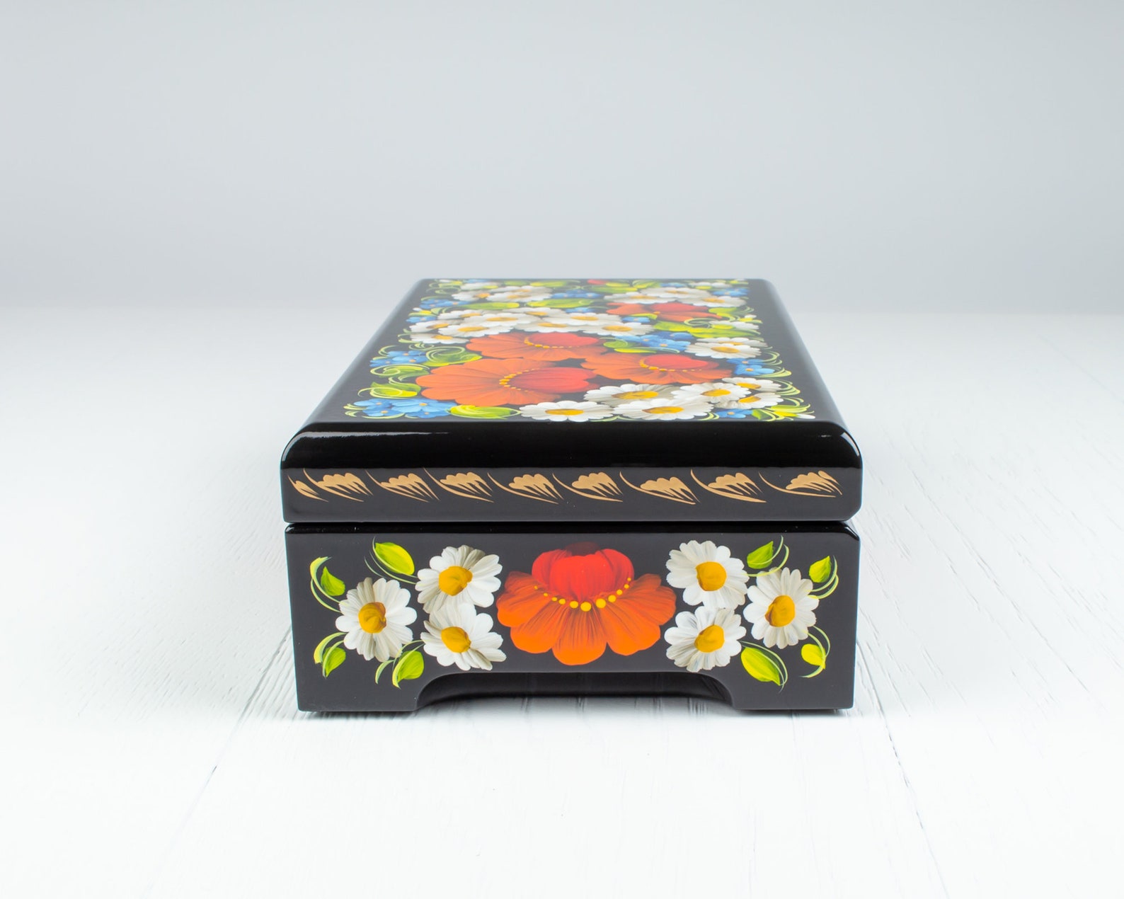 Ukrainian Large Lacquer Box Unique Jewelry Box Handmade Hand - Etsy