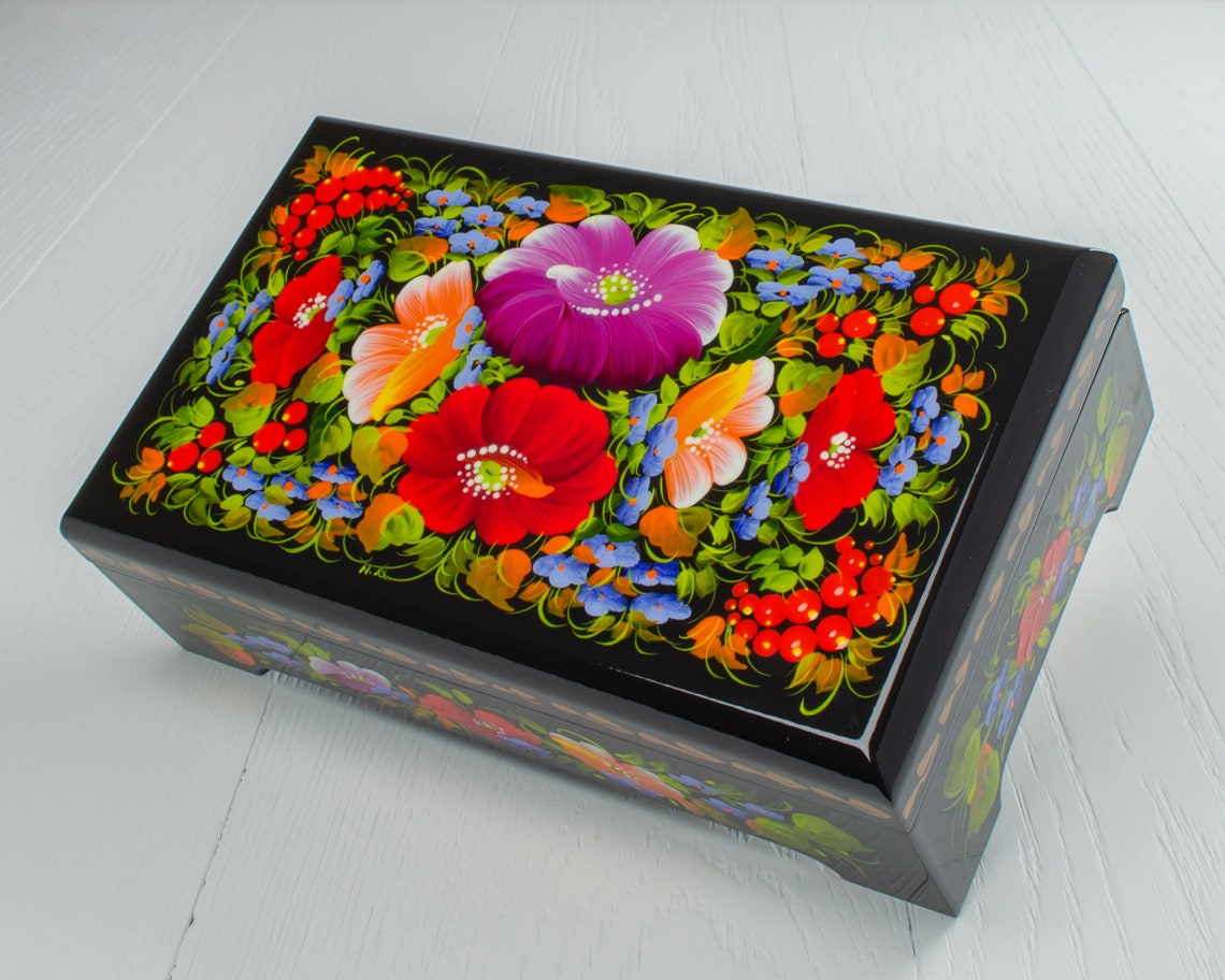 Ukrainian Lacquer Box Handmade Decorative Casket Box Hand - Etsy