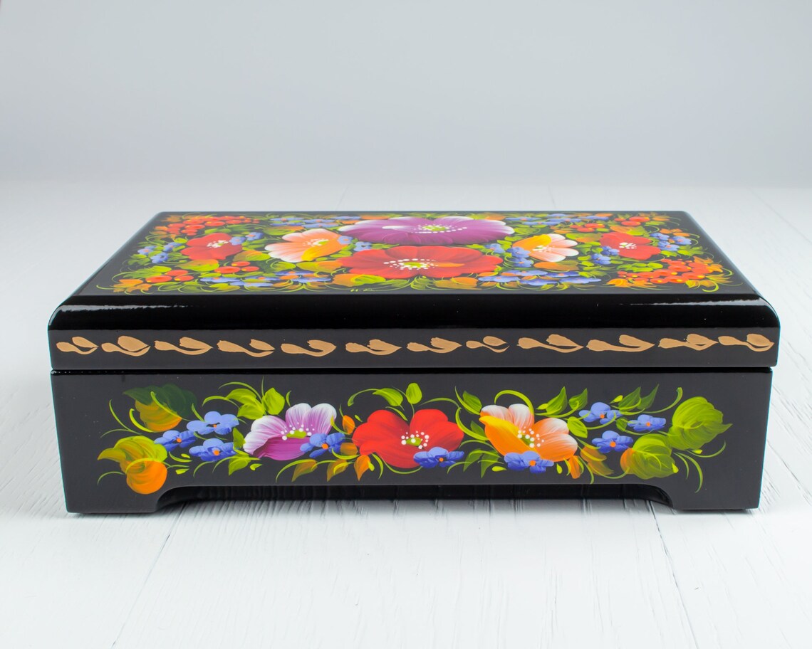 Ukrainian Lacquer Box Handmade Decorative Casket Box Hand - Etsy