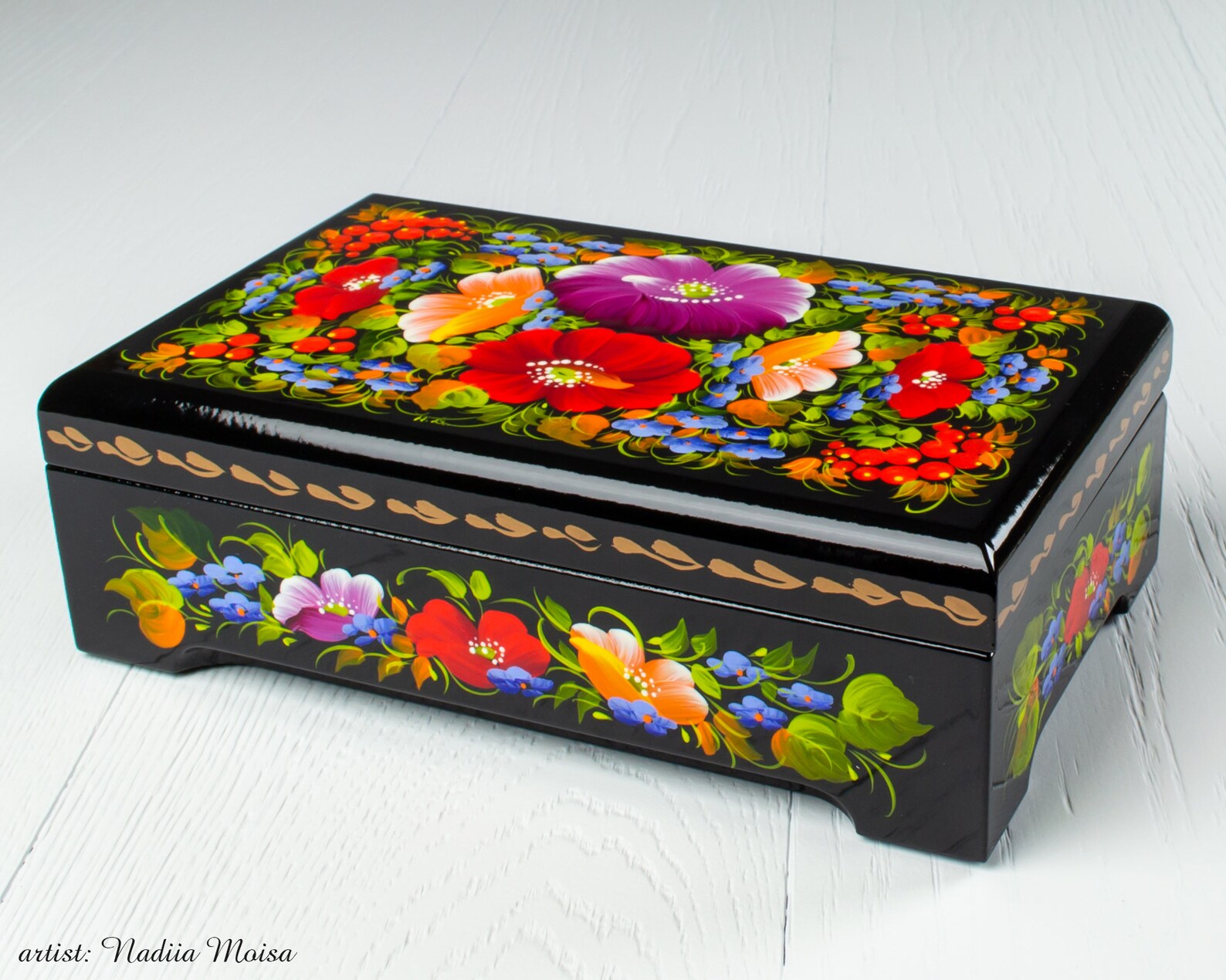 Ukrainian Lacquer Box Handmade Decorative Casket Box Hand - Etsy