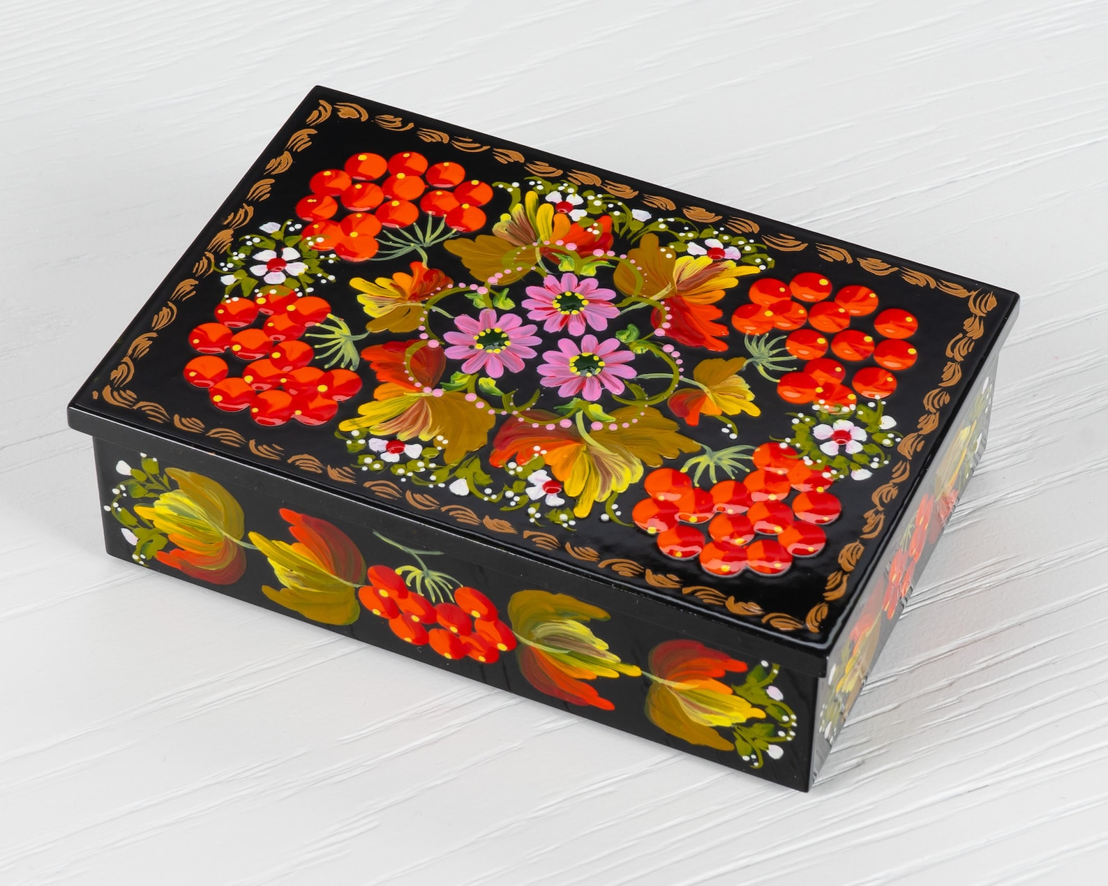 Ukrainian Hand Painted Decorative Box, Unique Lacquer Box, Handmade ...