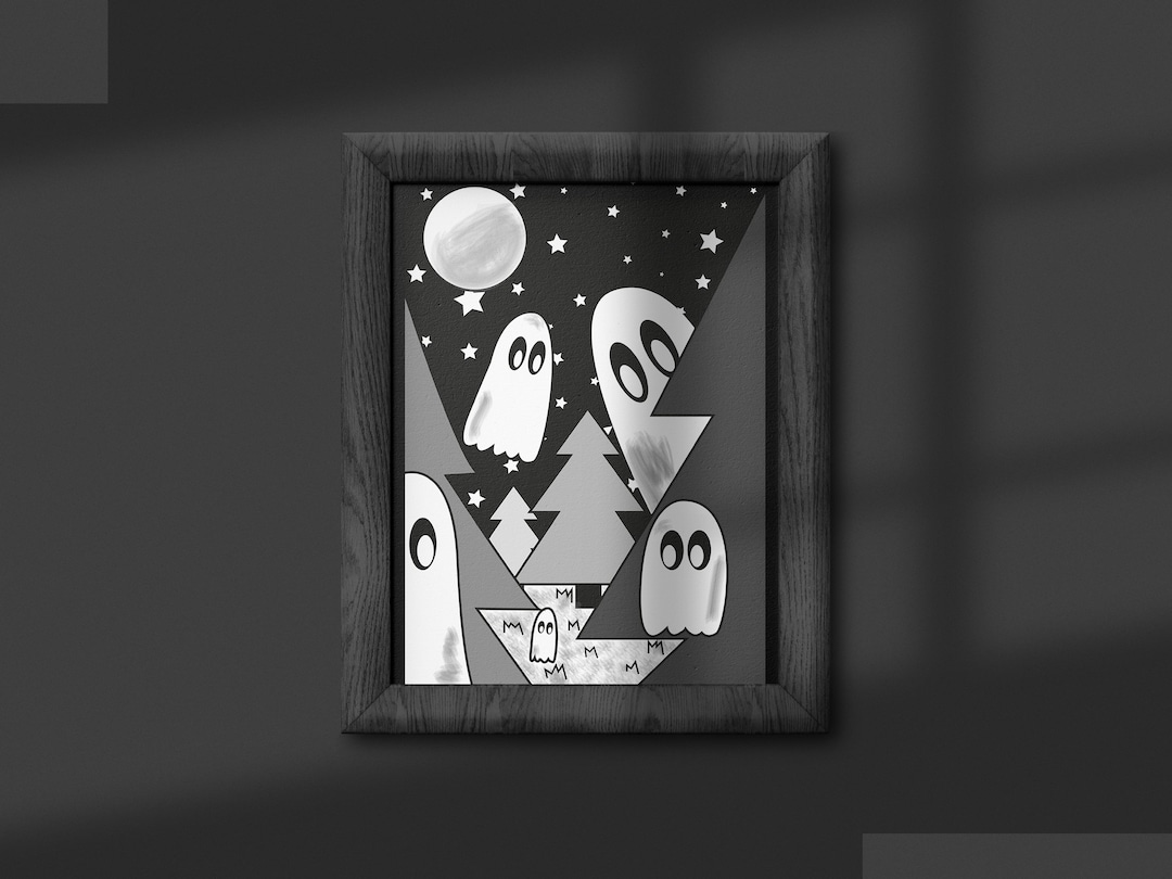 Ghosts in a Forest Poster - Etsy