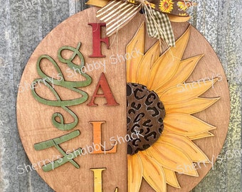Fall Sunflower Door Hanger - Etsy