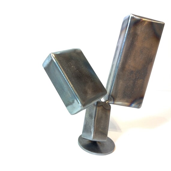 Metal Abstract Art 'mighty Power' Steel Cube Sculpture - Etsy