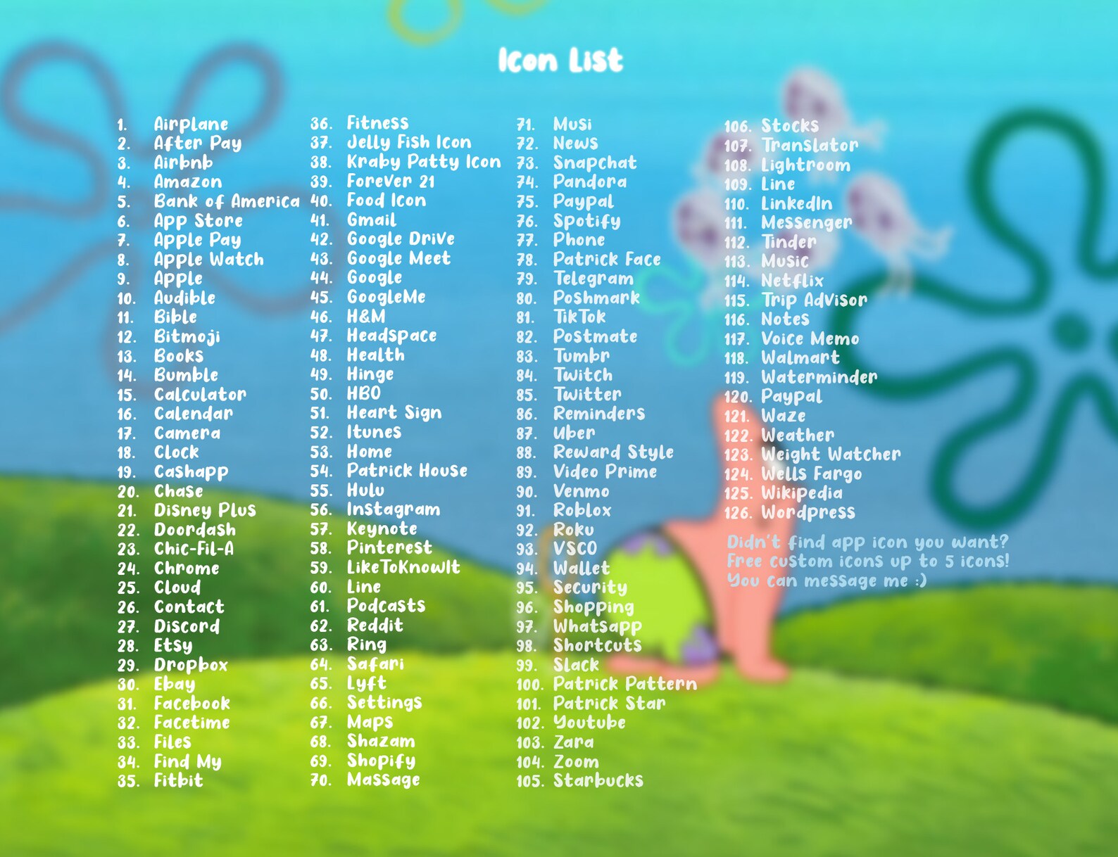 Patrick Star Ios 14 Covers Unique Nickelodeon Icon Theme - Etsy