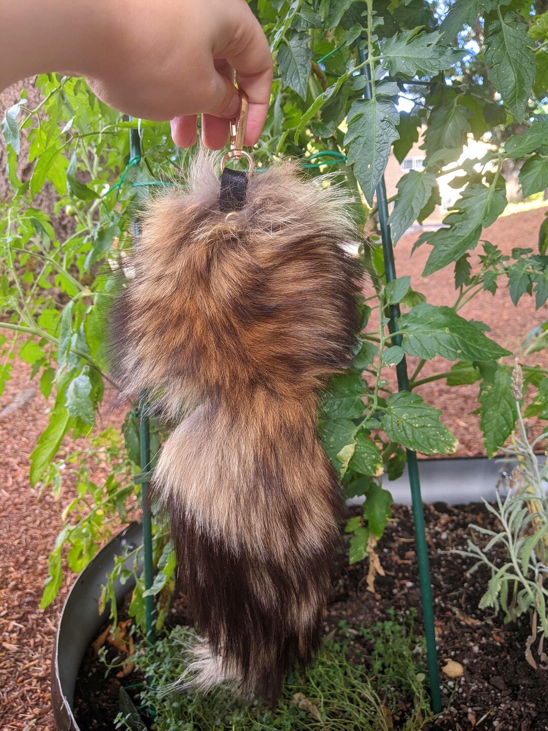 FOR DISPLAY ONLY Real Indigo Fox Fur Tail With Hand Riveted Keychain - Etsy