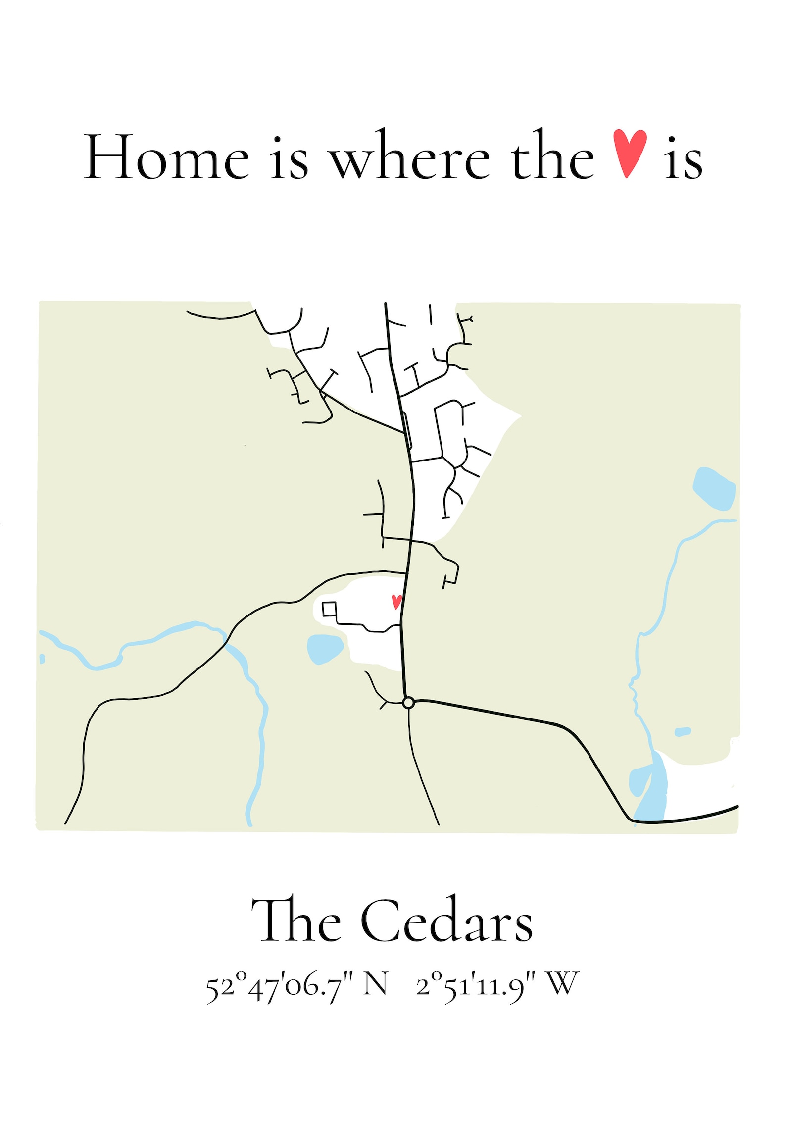 New home map print, New home gift, Personalised Housewarming Gifts ...