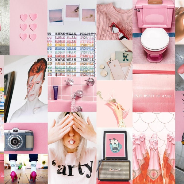 Pink Collage Kit - Etsy
