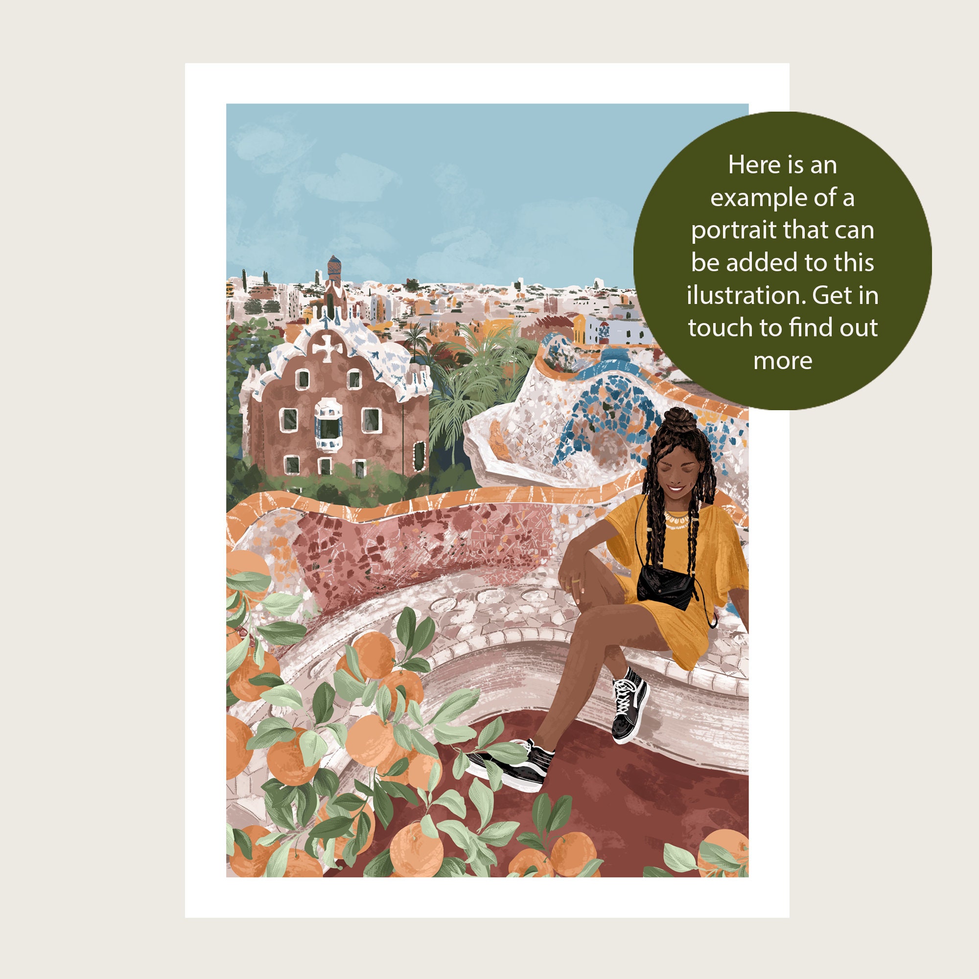 MEDITERRANEAN Barcelona Poster Travel Print Botanical - Etsy UK