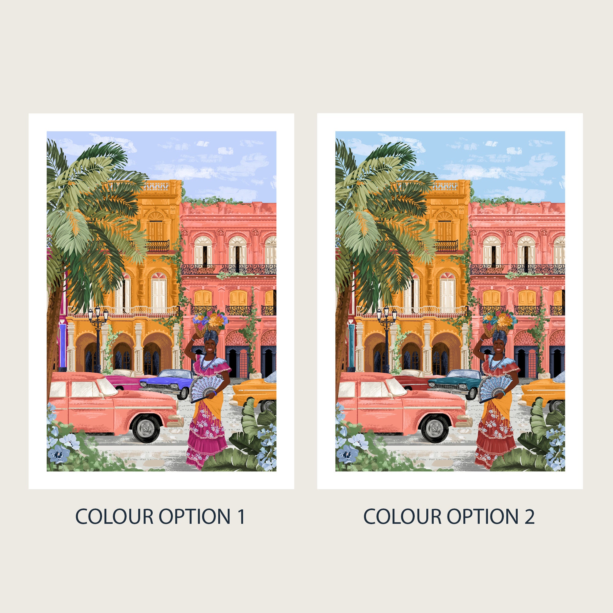 WOMEN AROUND the WORLD Cuba Poster Travel Print Tropical - Etsy UK