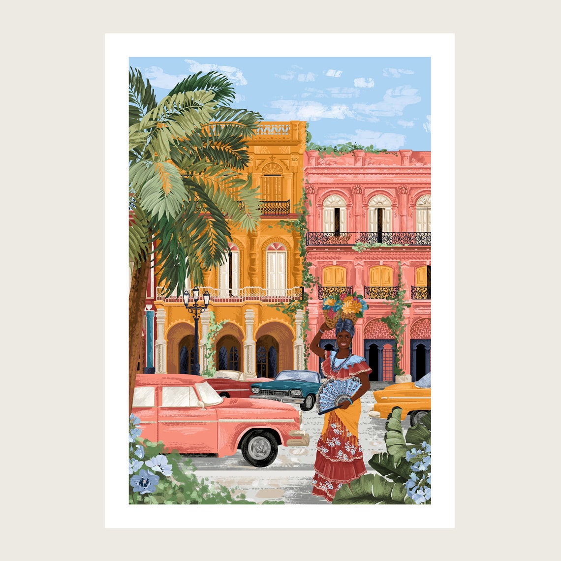 WOMEN AROUND the WORLD Cuba Poster Travel Print Tropical - Etsy UK