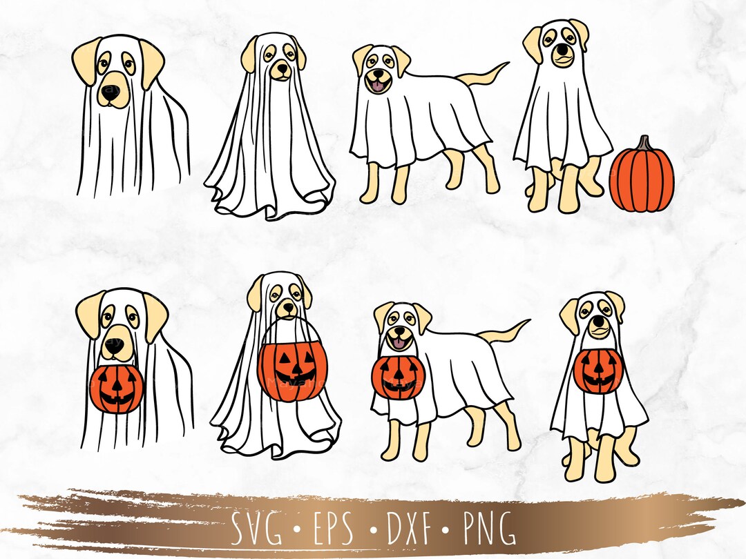 Сute Ghost Labrador Retriever Dog Svg Boo Svg Halloween Svg - Etsy