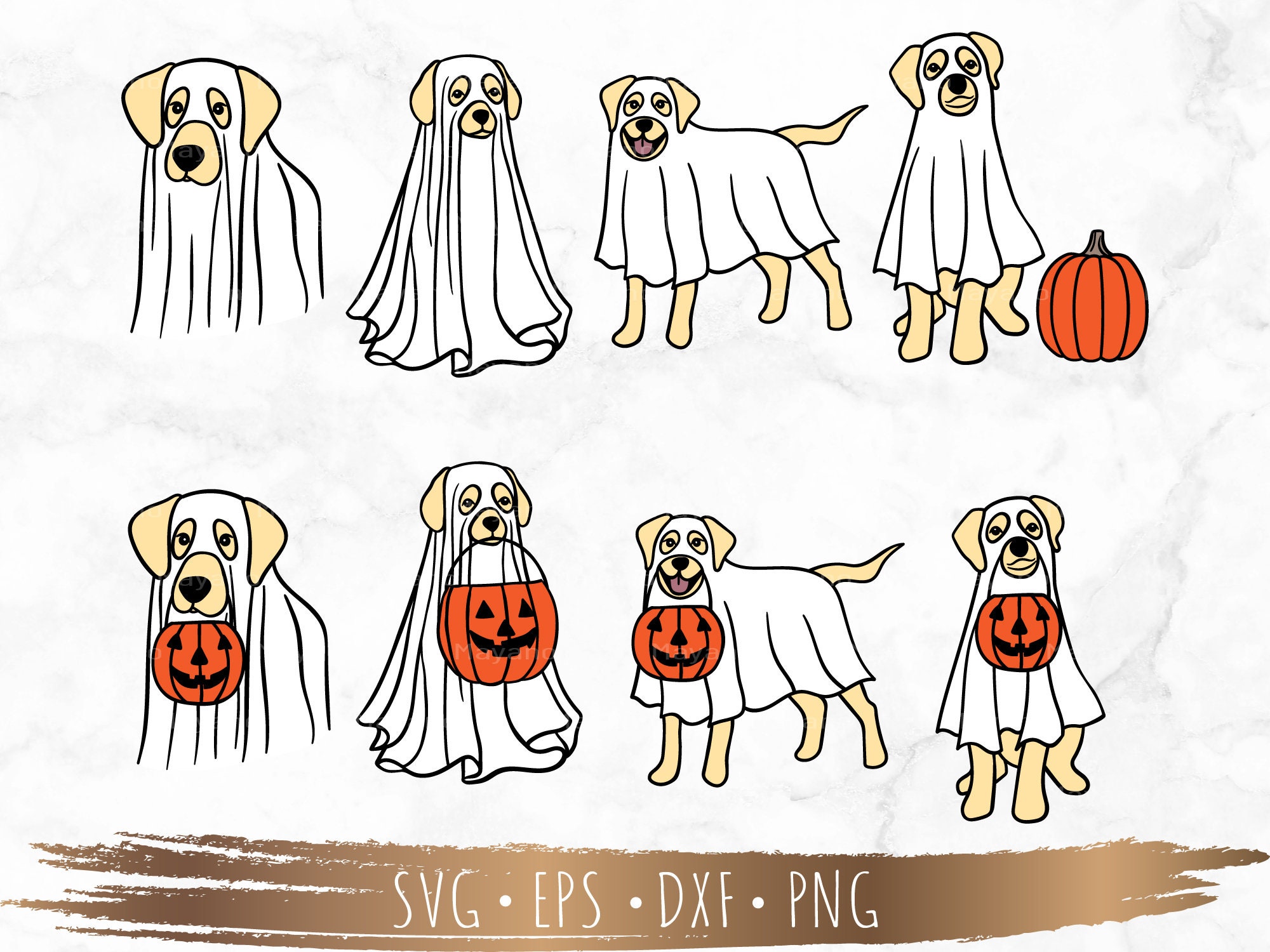 Сute Ghost Labrador Retriever Dog Svg Boo Svg Halloween Svg - Etsy