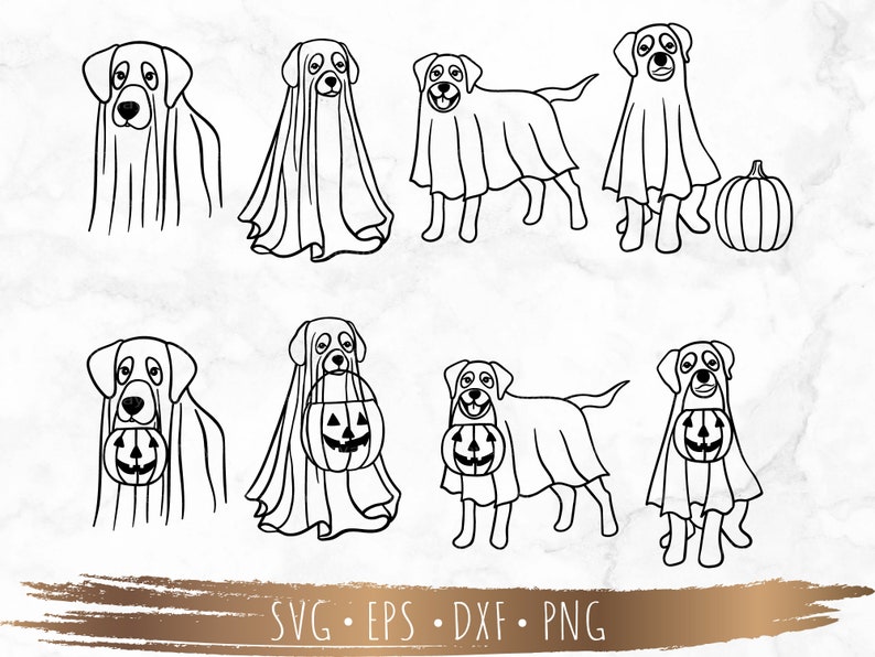 Сute Ghost Labrador Retriever Dog Svg Boo Svg Halloween Svg - Etsy