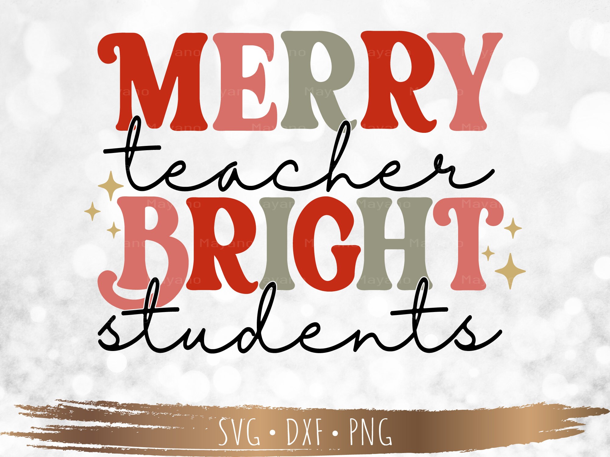 Merry Teacher Bright Students Svg Christmas Teacher Svg - Etsy