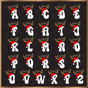 Christmas Alphabet Svg, Christmas Letters Svg, Files for Cricut ...
