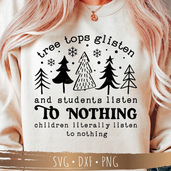 Treetops Glisten and Children Listen to Nothing Svg Png - Etsy