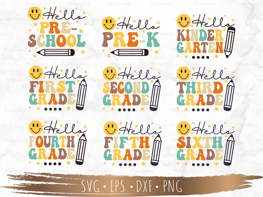 Hello Back to School SVG, First Day of School Svg, Back to School Svg ...