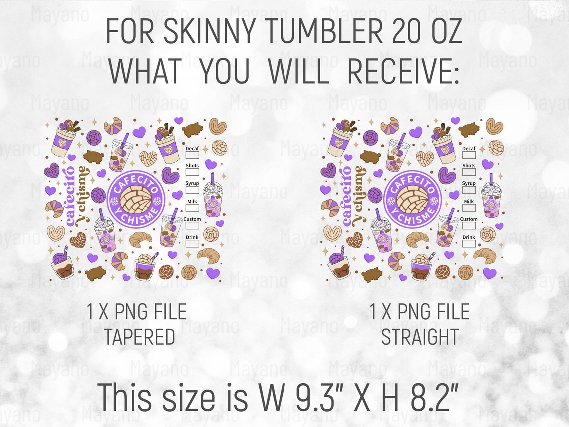 Purple Cafecito Y Chisme, Concha Pan PNG, Sublimation Designs Wrap for ...