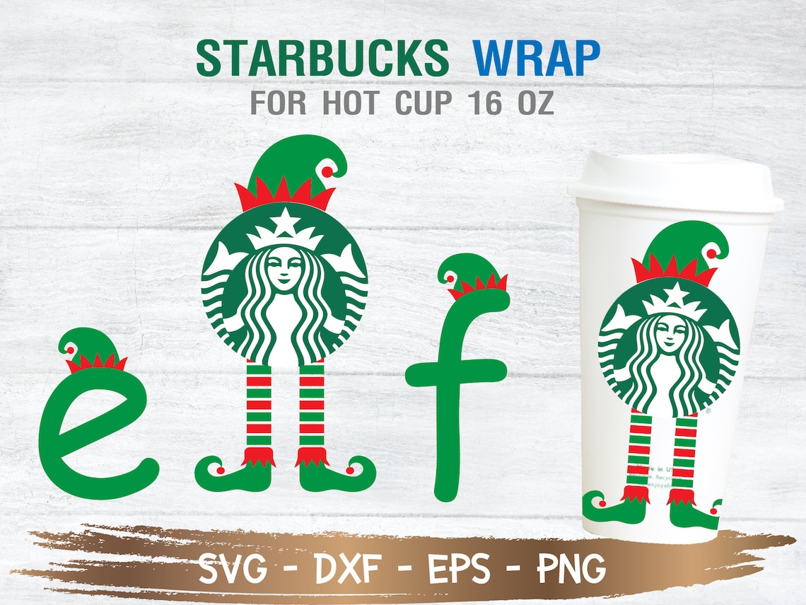 Elf Starbucks Wrap Hot Cup SVG daisy Svg DIY Grande 16 Oz - Etsy