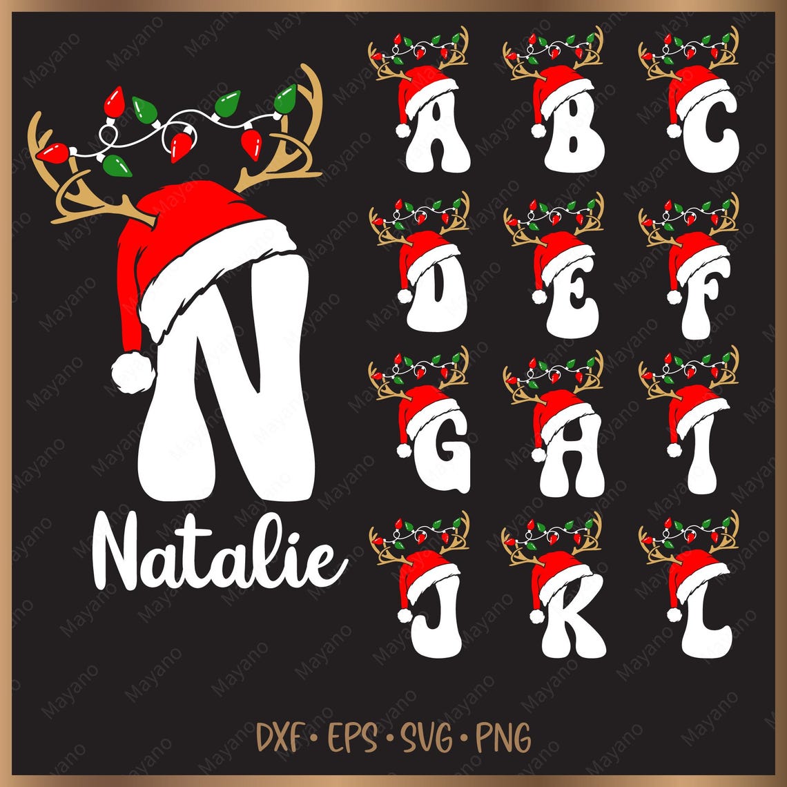 Christmas Alphabet Svg, Christmas Letters Svg, Files for Cricut ...