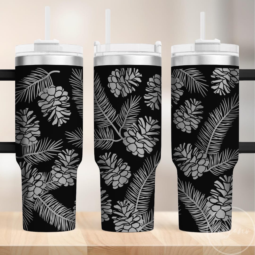 40oz Tumbler Pinecone Wrap SVG, Conifer Cone - Perfect for Laser ...