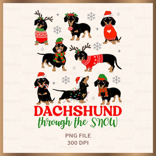 Dachshund Through the Snow - Etsy