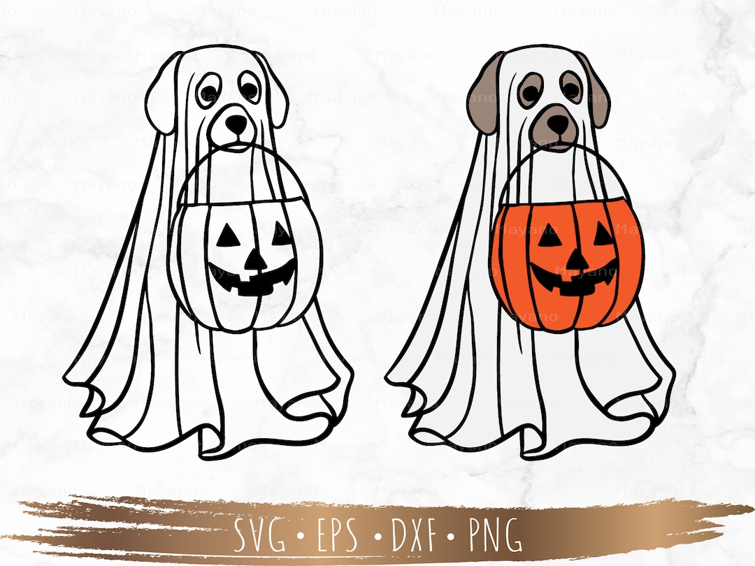 Cute Ghost Dog Svg, Spooky Season Svg, Halloween Svg, Files for Cricut ...