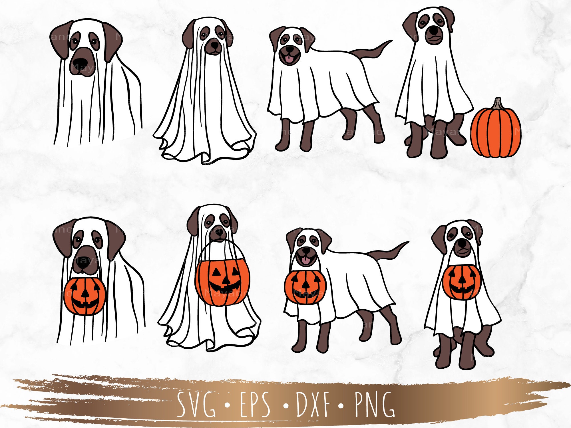 Сute Ghost Labrador Retriever Dog Svg Boo Svg Halloween Svg - Etsy